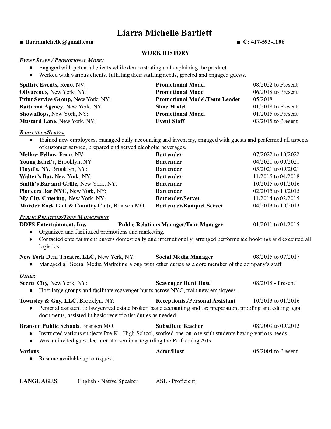 Liarra B. | Ace Models