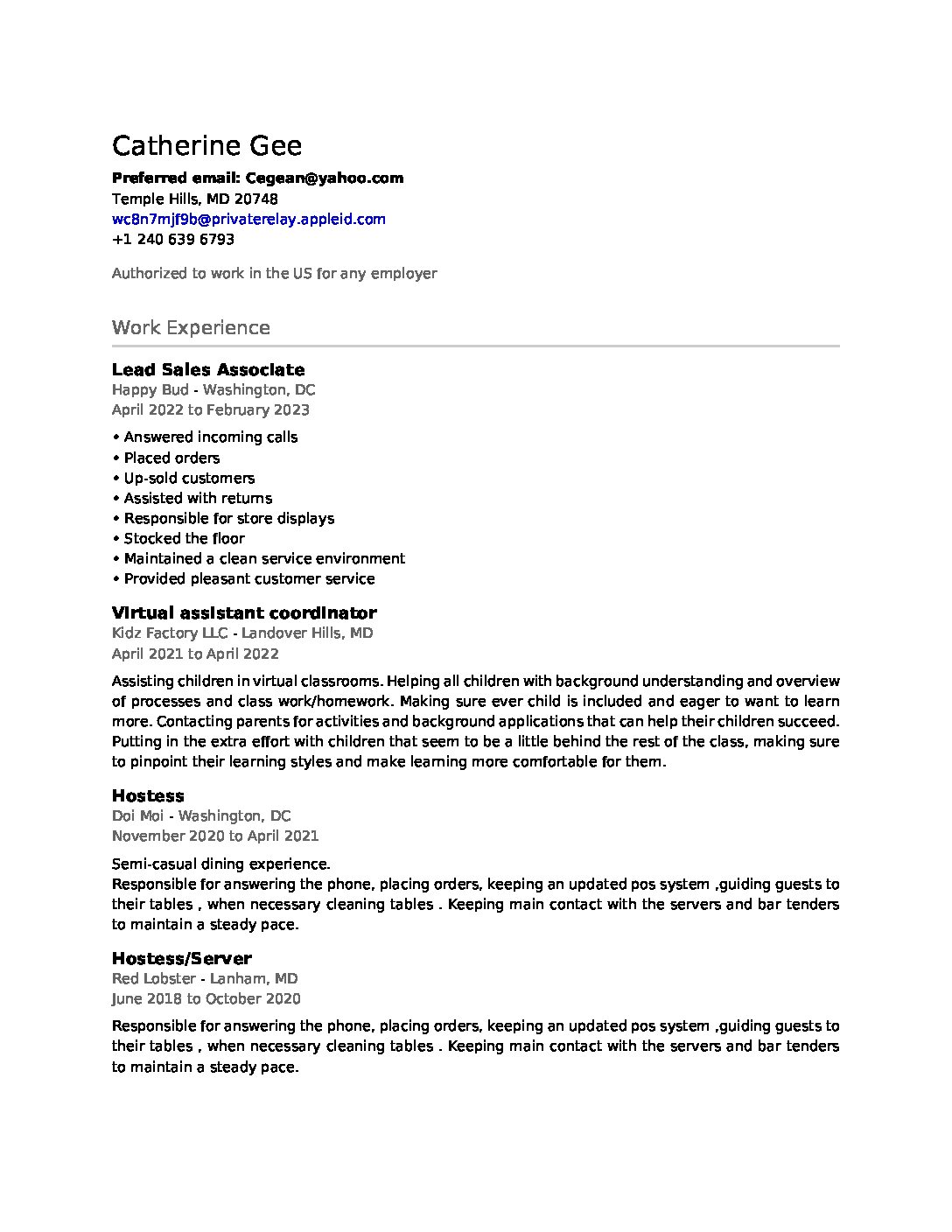 Catherine G. | Ace Models